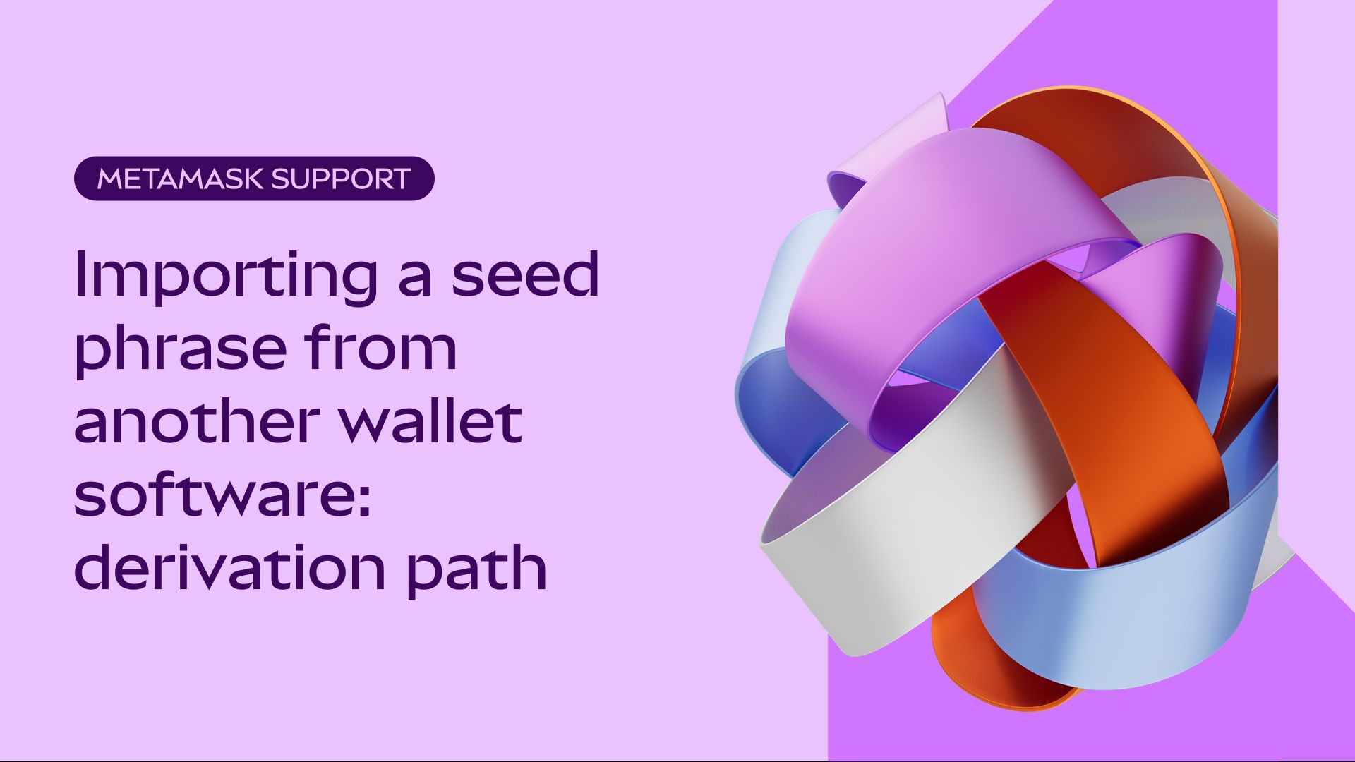 Importing a seed phrase from another wallet software: derivation path ... Importing a seed phrase from another wallet software: derivation path ...